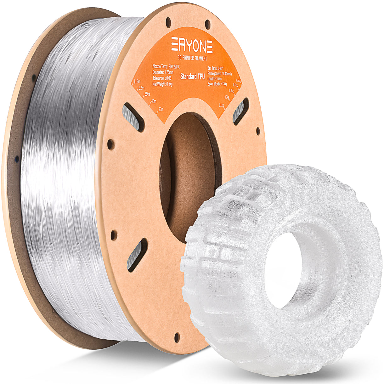 TPU 3D Printer Filament, 0.5kg & 1kg/Spool ，1.75mm | Eryone – eryone3d