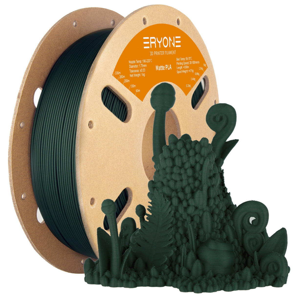 PLA Matte 3D Printer Filament， 1.75mm(1kg) | Eryone – eryone3d