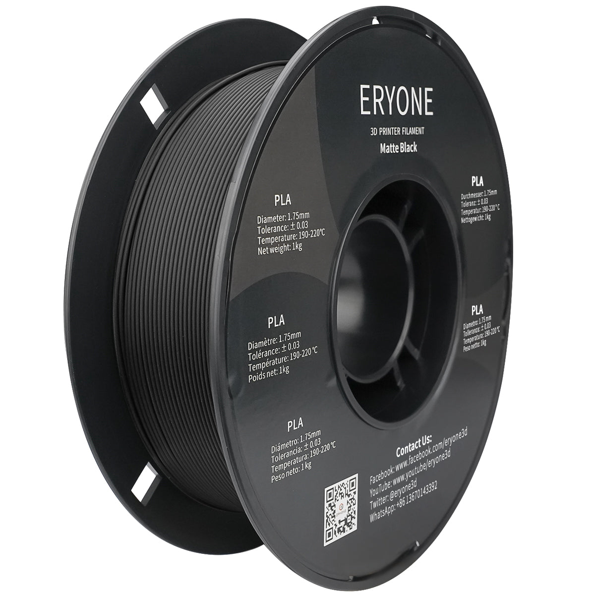 ERYONE Matte PLA Filament, 1.75mm Filament for 3D Printer, 1KG(2.2LBS)
